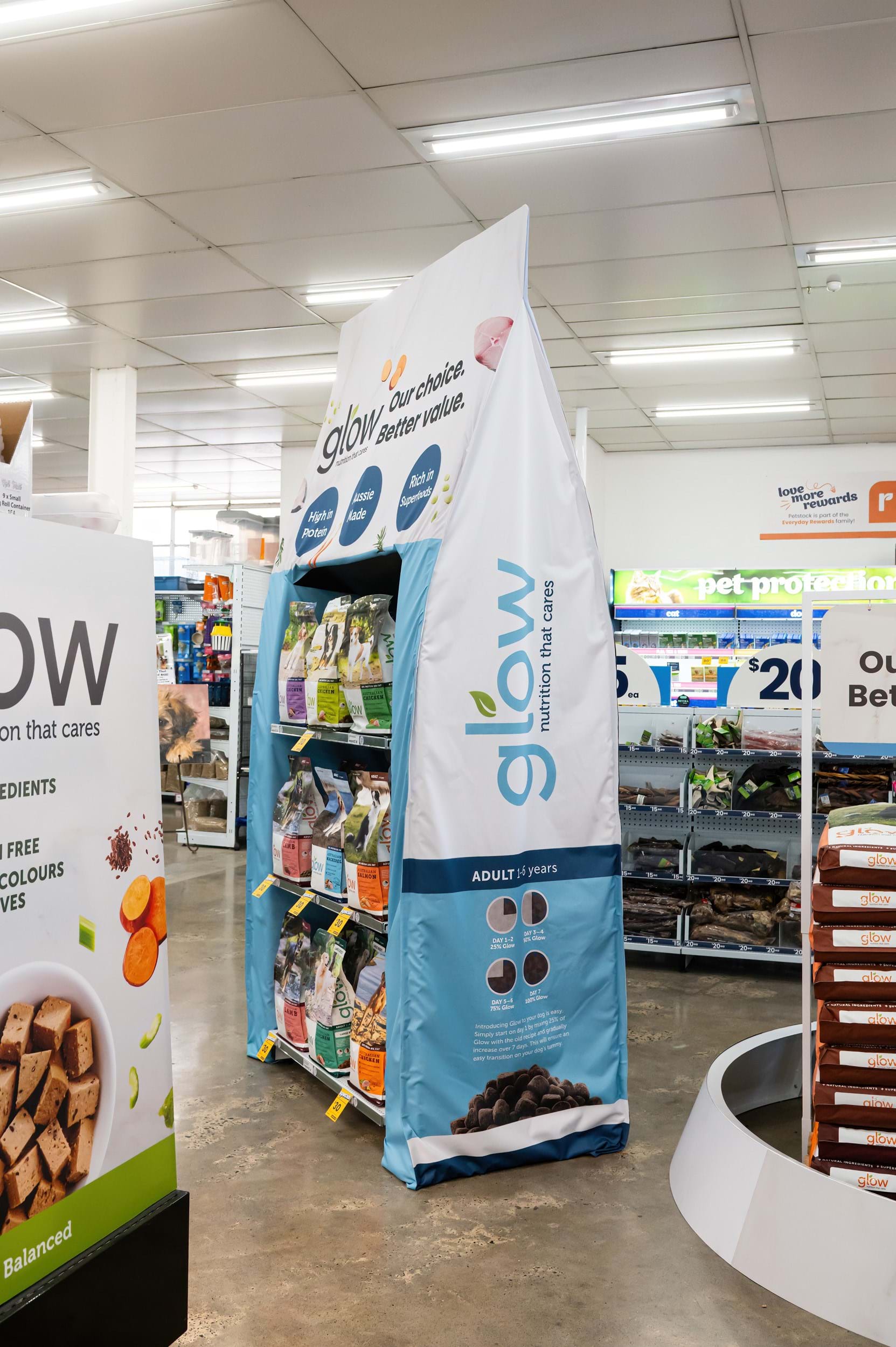 Petstock Giant Dog Food Bag Display